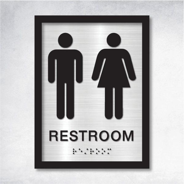 Omni Restroom ID Sign 6"x8" | Braille Sign Wholesale